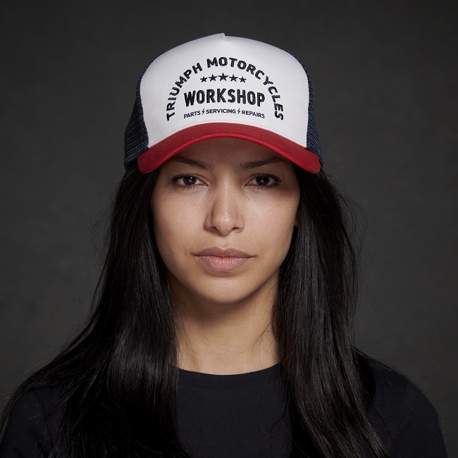 WORKSHOP TRUCKER CAP BONE / RED